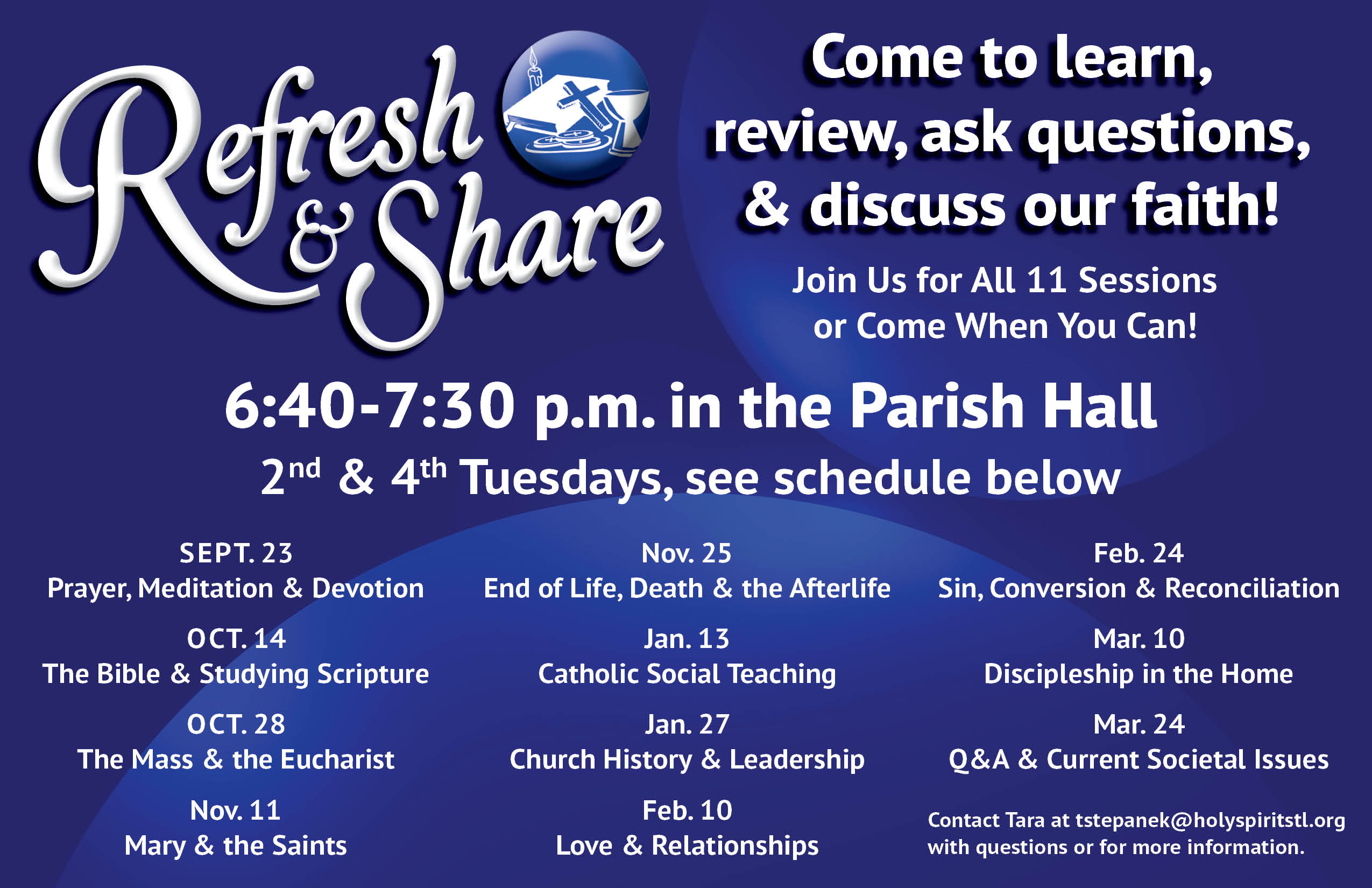 Holy Spirit Catholic Church > Resources > Live Your Faith > Refresh and ...